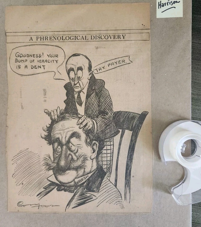 1912 large Chicago political cartoon Mayor Harrison | eBay