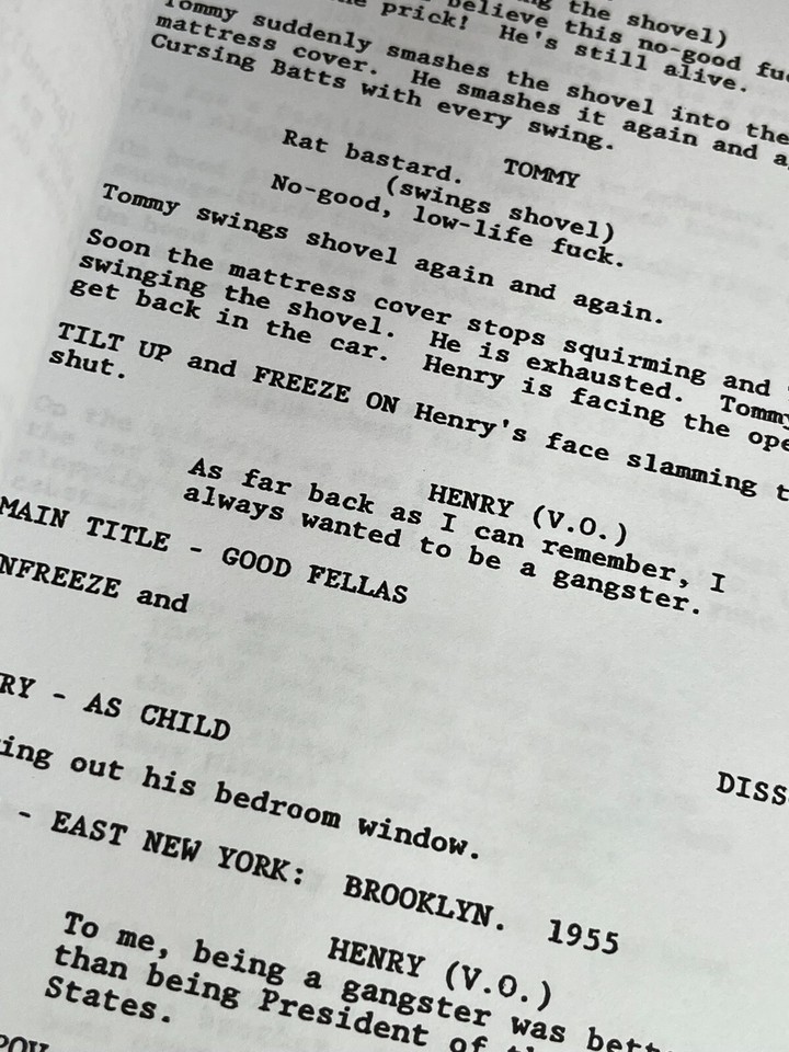 GoodFellas Script Signed- Autograph Reprints- Robert De Niro ...