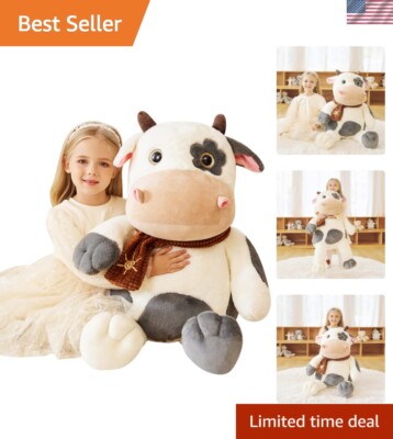 Giant Cow Stuffed Animal Plush Toy,Large Cow Jumbo 30" Cute Soft Toys ...