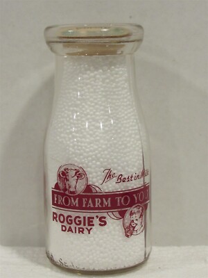 TRPHP Milk Bottle Roggie Roggie's Dairy Carthage NY JEFFERSON COUNTY ...