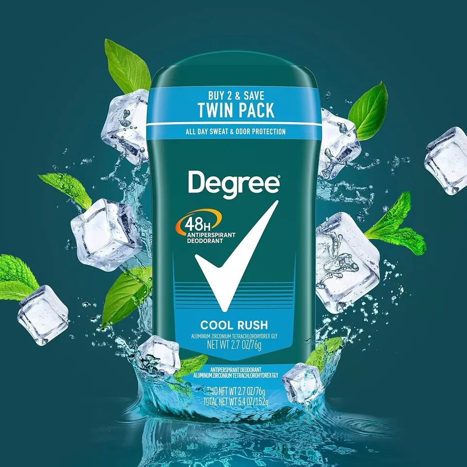2 PACK MEN ANTIPERSPIRANT DEODORANT DEGREE STICK SPORT 48 HOUR ...