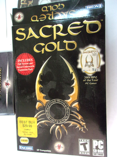SACRED GOLD PC CD-ROM GAME COMPLETE DISCS & MANUAL | eBay