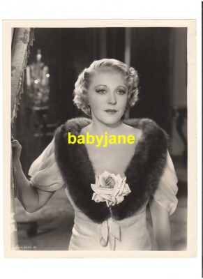 RUTH CHATTERTON ORIGINAL 8X10 PHOTO BY KENNETH ALEXANDER 1936 DODSWORTH ...