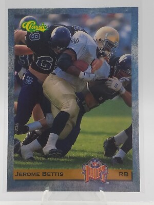 Raw Card 1993 Classic NFL Draft Jerome "The Bus" Bettis #10 Rookie L.A ...
