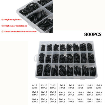 800x Universal Car Rubber O-Ring Assortment Set Gasket Automotive Seal ...