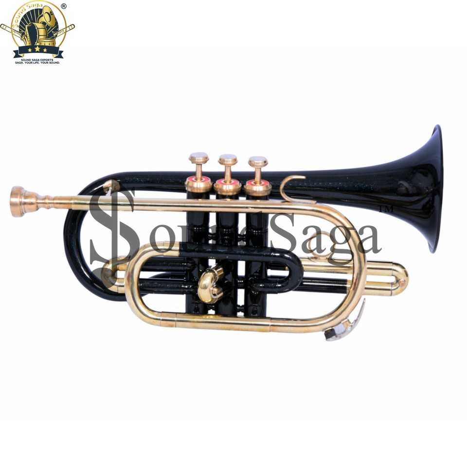 SOUND SAGA Cornet 3 Valve BB Pitch Including Mouthpiece & Carry case ...