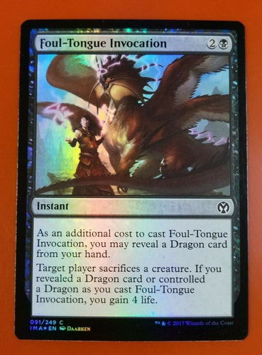 1x Foul-Tongue Invocation | FOIL | Iconic Masters | MTG Magic Cards | eBay
