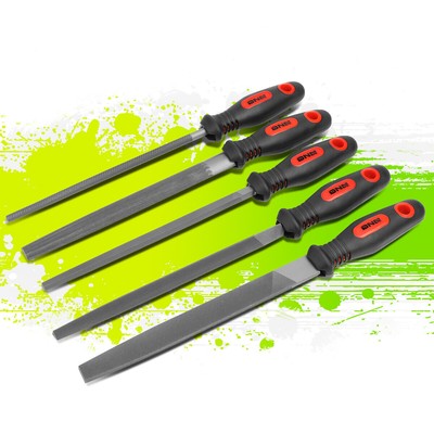 Forged Milled Heat-treated Steel Rubber Coat Handle Bastard File Set ...