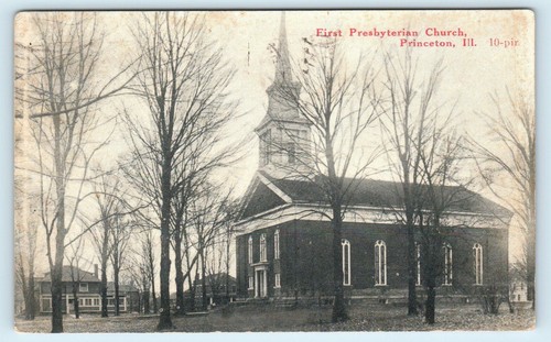 PRINCETON, IL Illinois ~ First PRESBYTERIAN CHURCH 1916 Bureau County ...