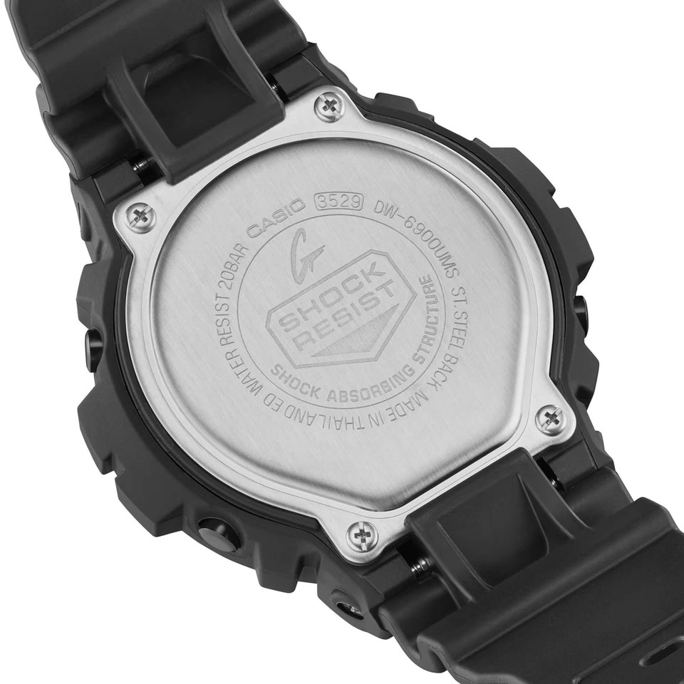 Casio Men's Watch G-Shock Quartz Alarm Black Digital Dial Resin Strap ...