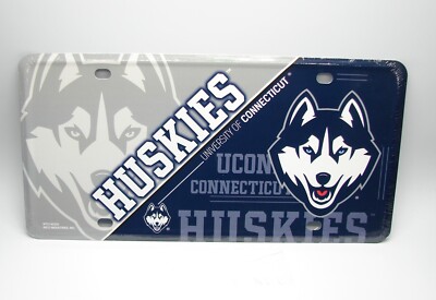 LicensedUCONN HUSKIES UNIVERSITY OF CONNECTICUT METAL CAR NOVELTY ...