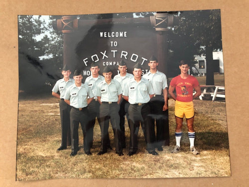 Vintage COLOR PHOTO Welcome FOXTROT COMPANY US Soldiers Uniform PT ...