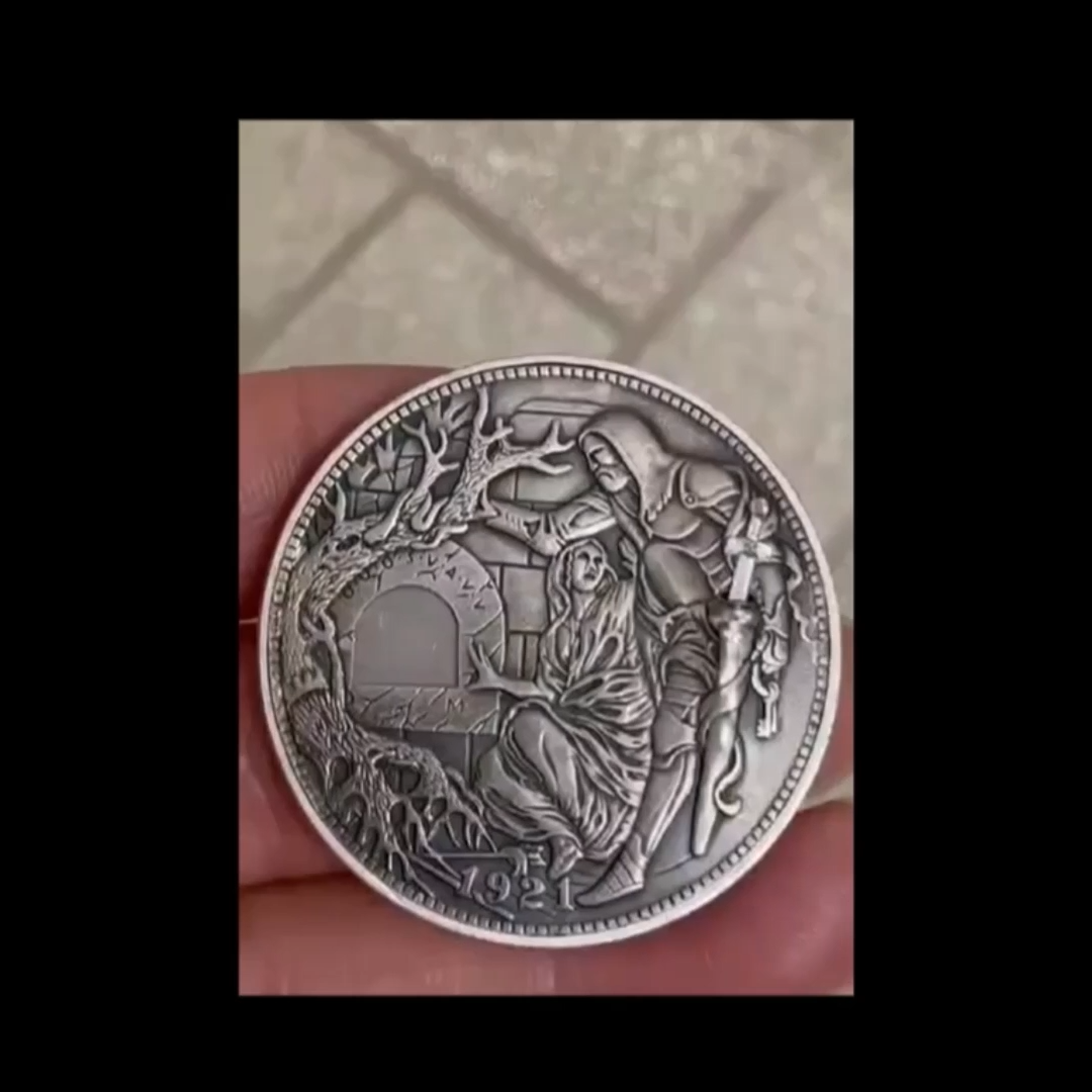 Roman Booteen Holy Grail Moving Coin Hobo Nickel Medieval Knight Morgan ...