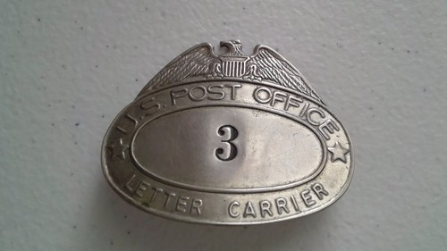 Vintage USPS US Post Office Mail Letter Carrier Metal Cap Badge #3 | eBay