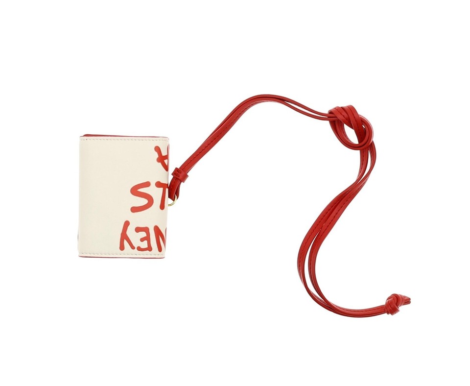 Stella McCartney L56252 Red Card Holder Graffiti Bag Size 9x3.5x6.5 in ...
