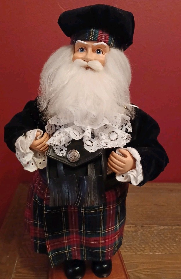 Vintage Scottish Santa Claus Christmas Doll 18 In | eBay