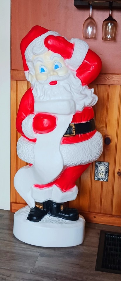 Vintage Union Products 43” Santa Claus With Naughty Or Nice List Blow ...