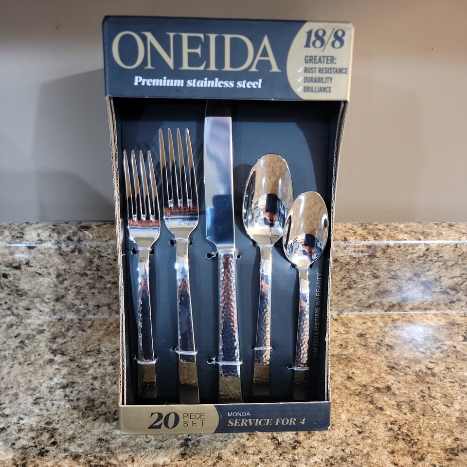 Oneida Monoa 20-Piece Stainless Steel Flatware Set (Service for 4) | eBay