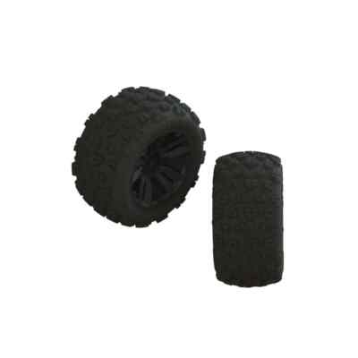 Arrma dBoots Copperhead2 LP Pre-Mounted Tires w/ Black Wheels (2pcs ...