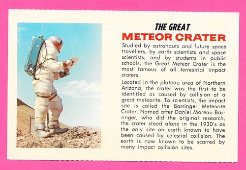 The Great Meteor Crater of Arizona and Astronaut Post Card | eBay