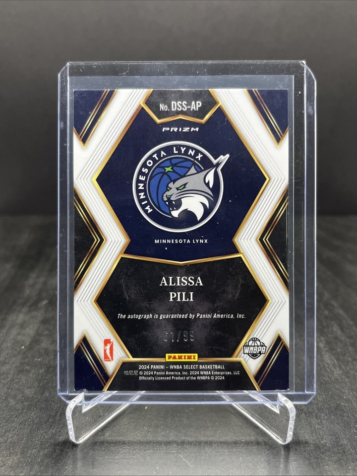 2024 Panini Select WNBA Alissa Pili Draft Selections RC Autograph Red ...