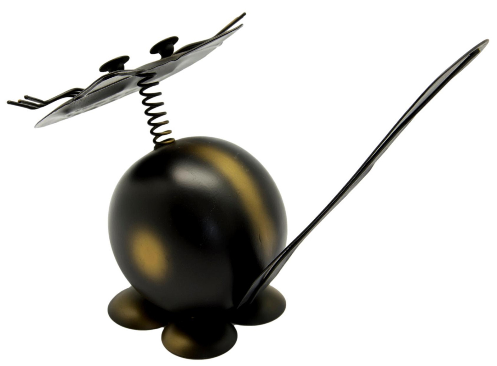 Chester the Cheshire Cat Metal Ornament Garden Figurine Black Bobbin ...