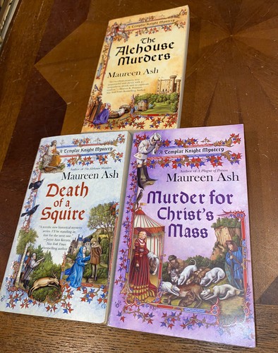 MAUREEN ASH BOOKS,TEMPLAR KNIGHT MYSTERY,MURDER CHRISTS MASS,PLAGUE ...
