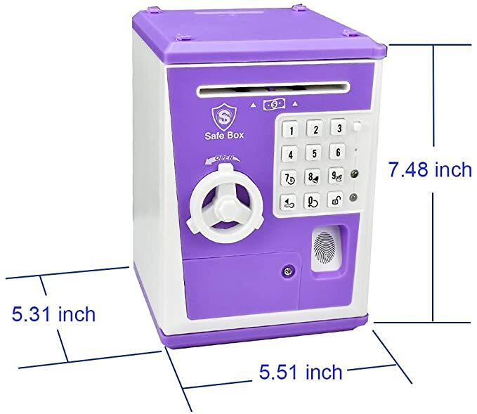 Mini ATM Savings Bank, Electronic Voice Piggy Bank, Kids Safe Box | eBay