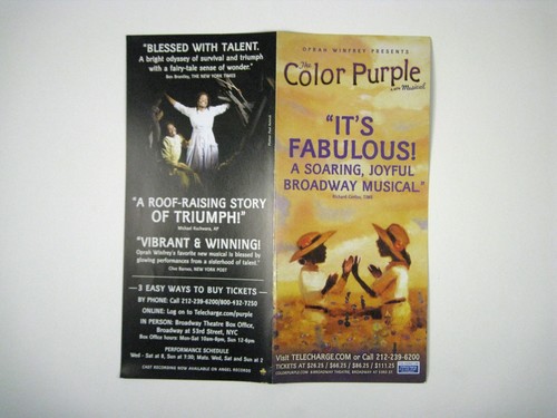 The Color Purple Playbill 2007 Broadway Theatre Bayardelle Felicia ...