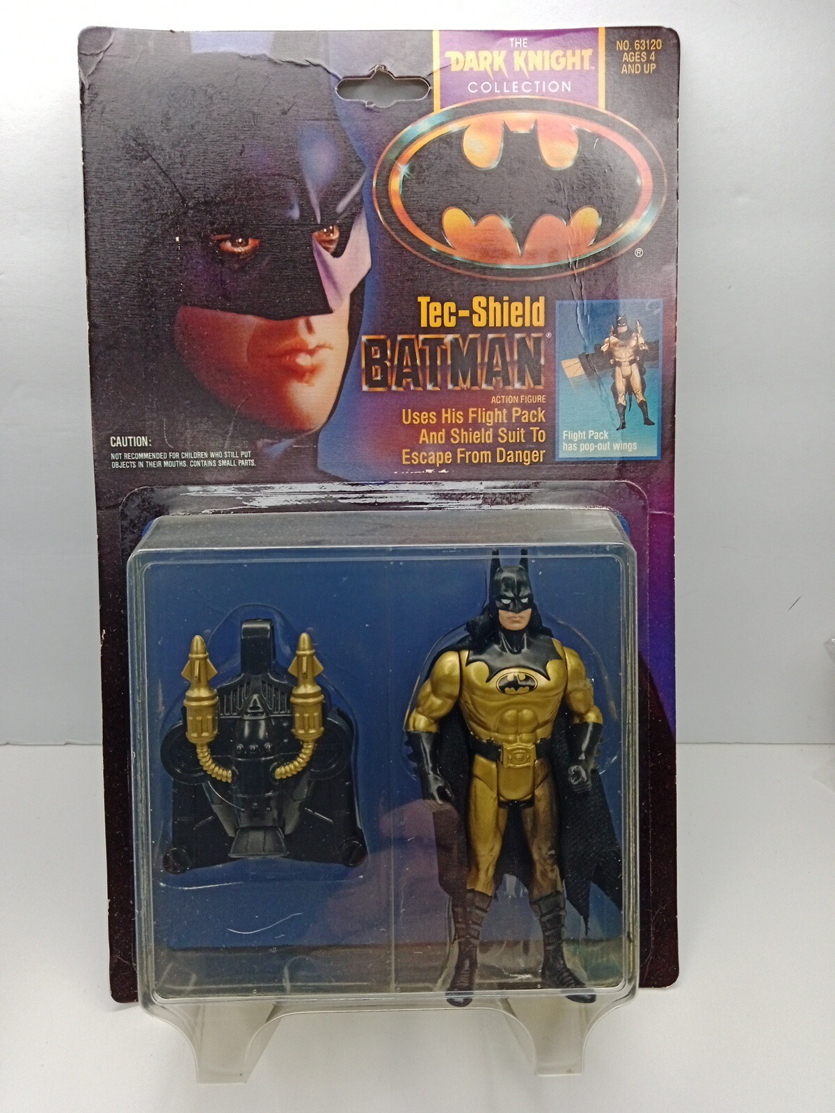 Vintage Dark Knight Collection Tec Shield Batman Figure 1990 Kenner MOC ...