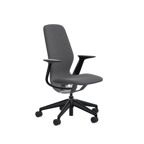 SILQ by Steelcase -open box (leap) Black fabric INK | eBay
