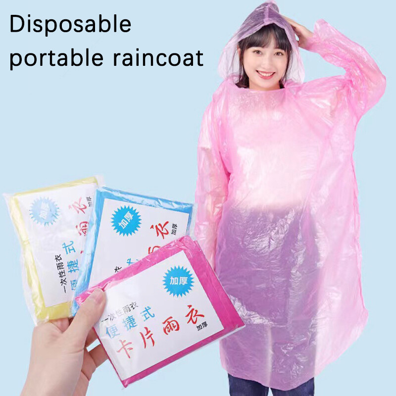 Portable Raincoat Women Men Outdoor Rainwear Waterproof Disposable Rain ...