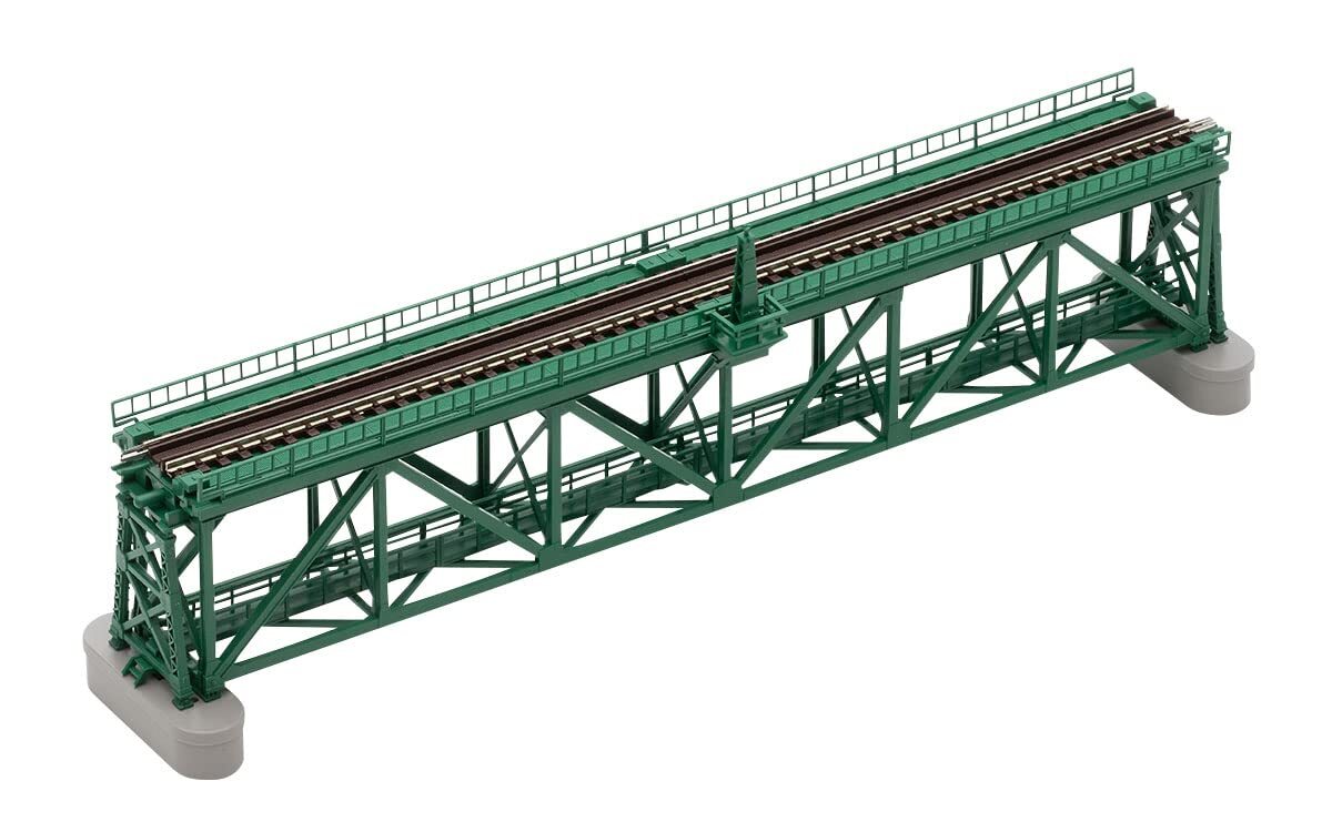 TOMIX N gauge Single track truss iron bridge S280 (F) Dark green (with ...