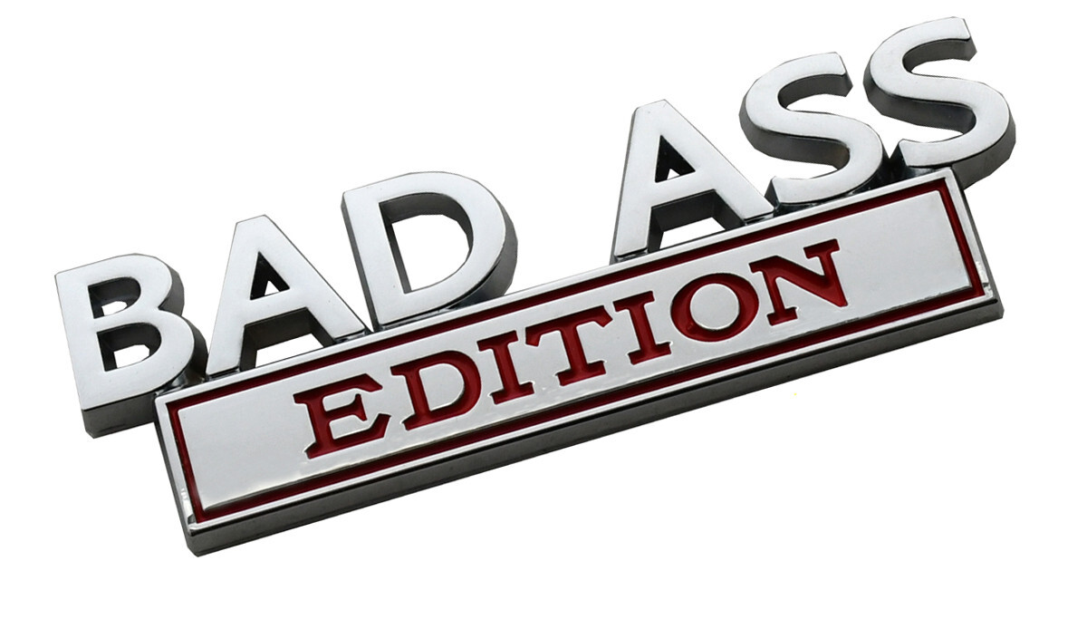 1pc Bad Ass Edition Emblem Metal Badge Sticker Decal for Cars Trucks ...