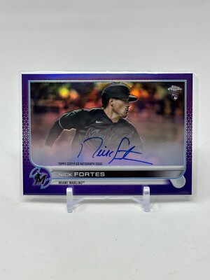 2022 Topps Baseball Nick Fortes Purple Refractor Rookie RC Card #RA-NF ...
