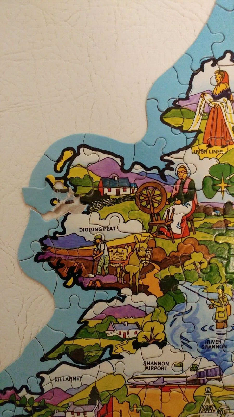 Vintage Waddingtons Jig-Map Jigsaw Puzzle UK+Ireland, NameQuiz, 561A ...