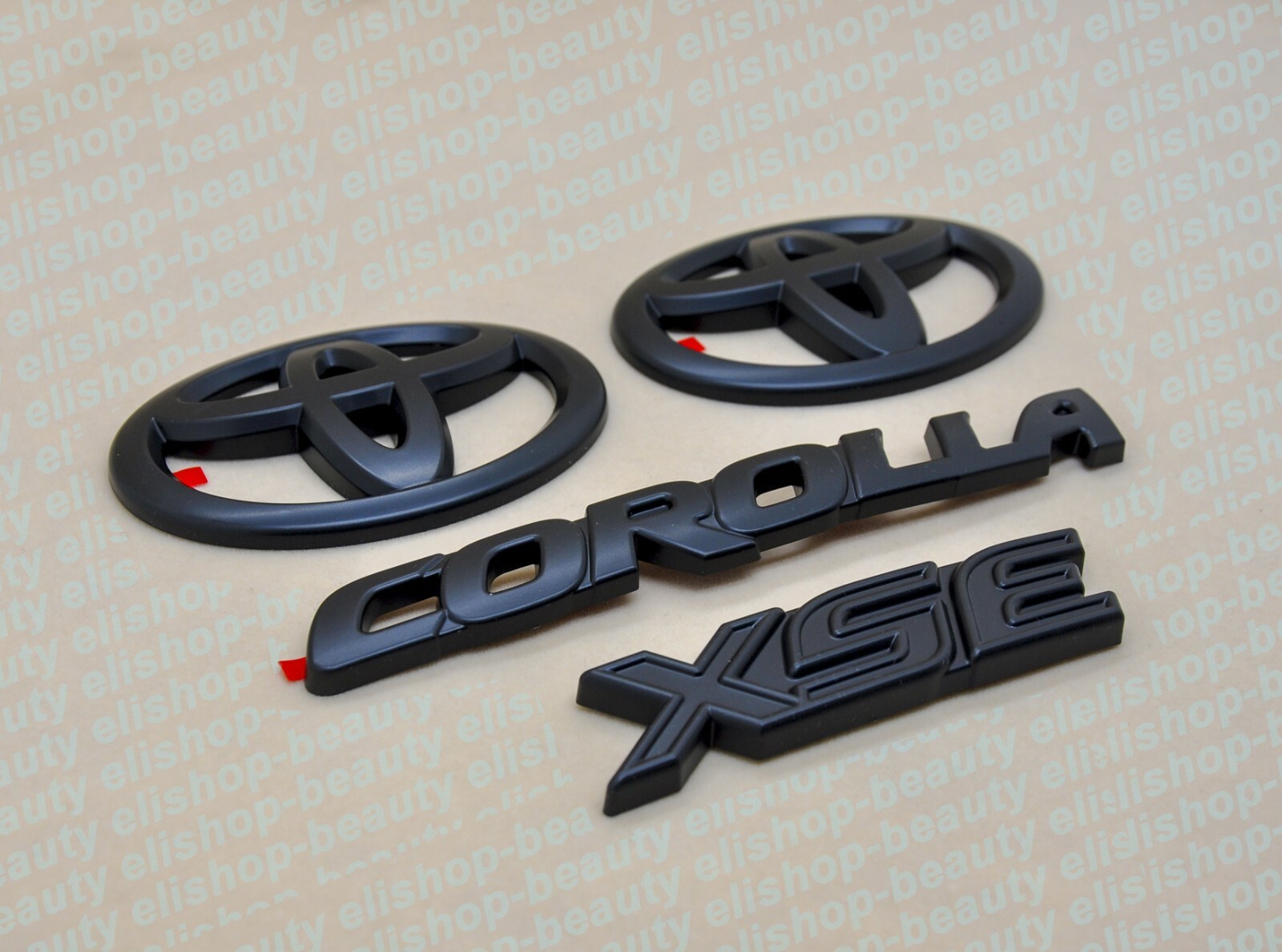 2020+ Toyota Corolla XSE Black Emblem Overlay Kit | 4PCS | Rear ...