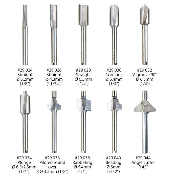 PROXXON Router Bit Set, 10 pcs., #29020 | eBay