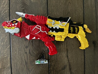 Power Rangers Dino Charge Morpher Blaster Gun Yellow & Red Blaster ...