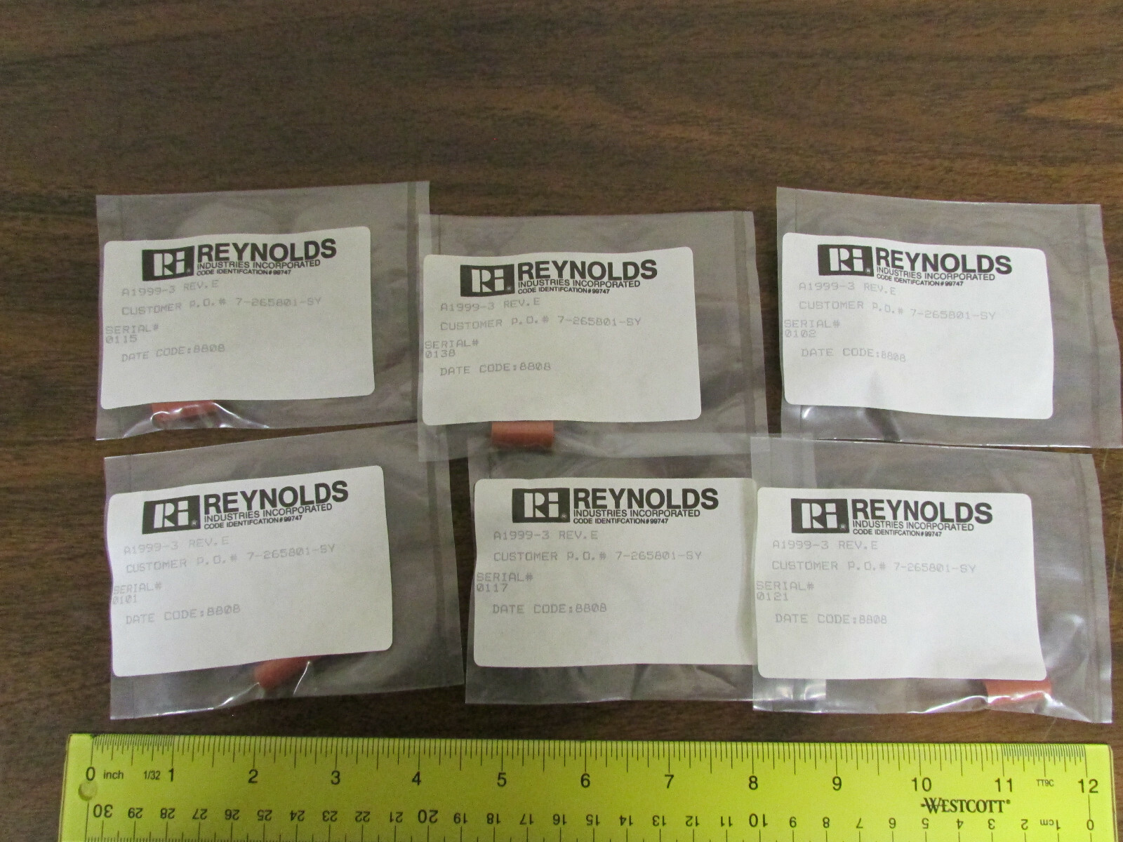 6 Pieces Teledyne Reynolds A1999-3 Rev. E High Voltage Rubber Caps New ...