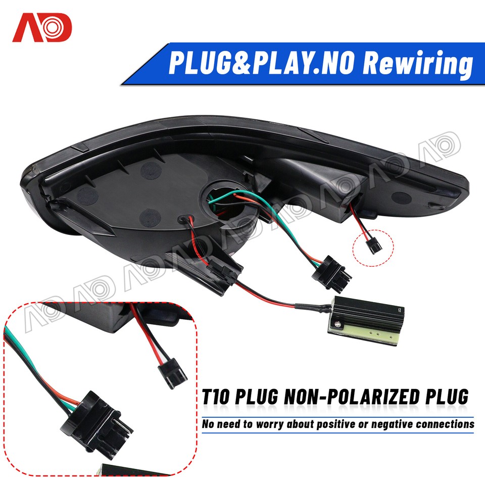 Sequential Clear LED Front Turn Signal Light Corner For 97-04 Chevy ...