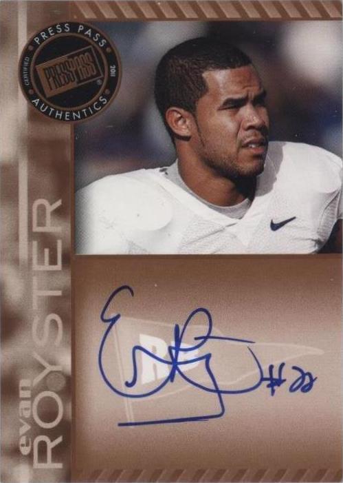 2011 Press Pass - Signings Evan Royster #PPS-ER Bronze (AU, RC) for ...