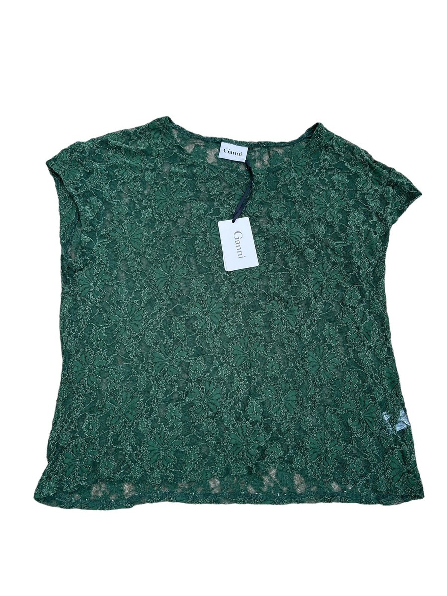 Emerald Green Lace Blouse Evans Green Lace Sleeve Hanky Hem Top