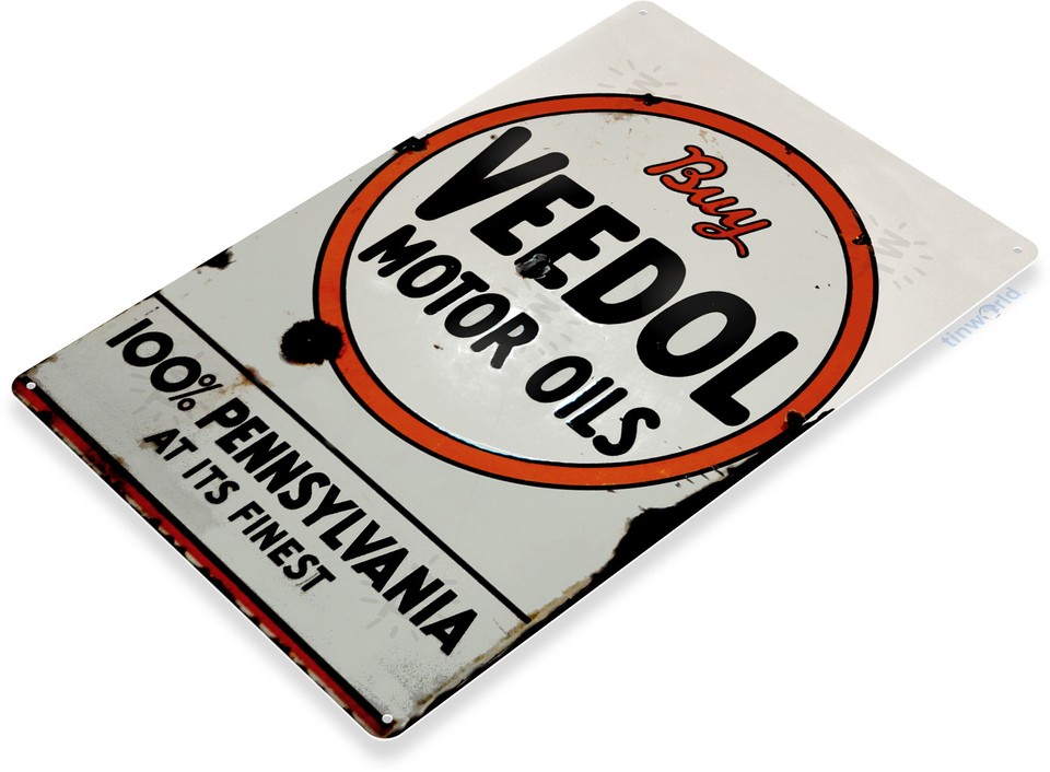 TIN SIGN Veedol Motor Oils Oil Gas Car Service Station Auto Shop Garage ...