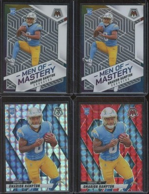 2025 Panini Mosaic LOT x4 OMARION HAMPTON RC Rookie Red Silver Prizm ...