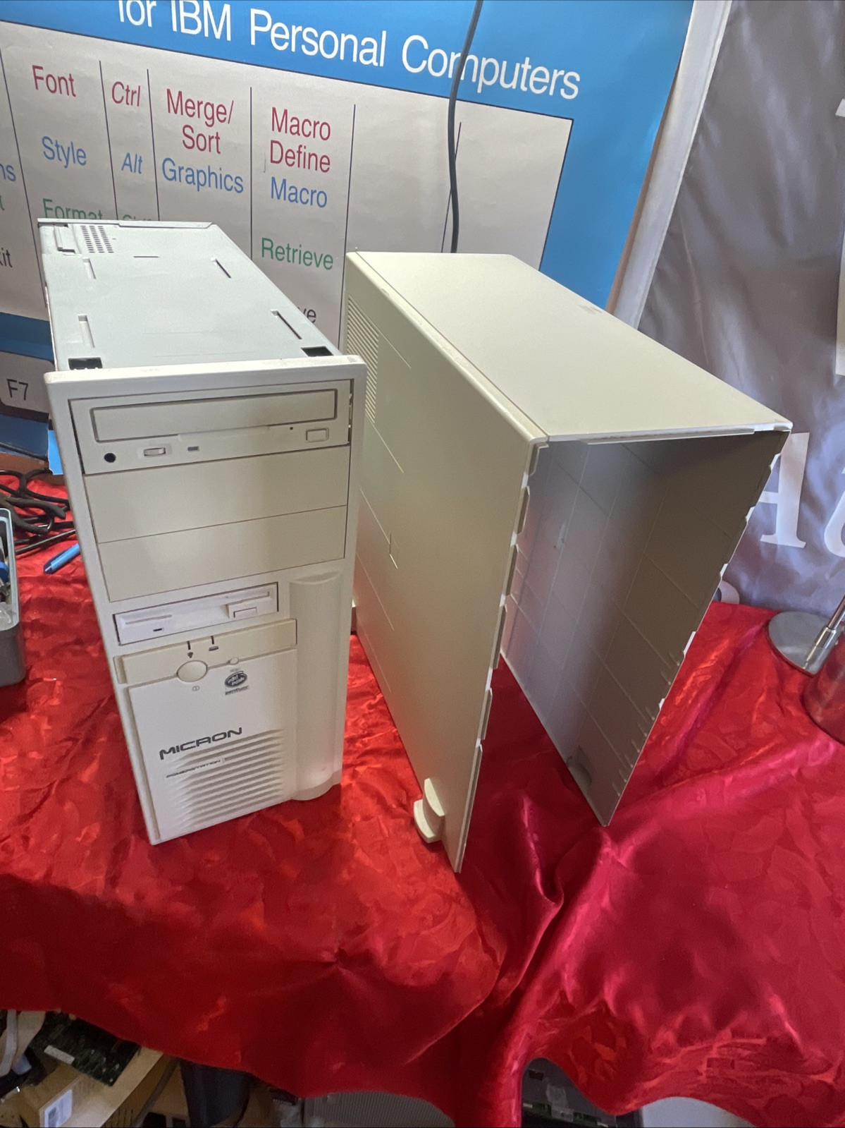 Vintage Micron Retro Beige PC Sleeper Case AT Tower W/ 250W PSU cd ...