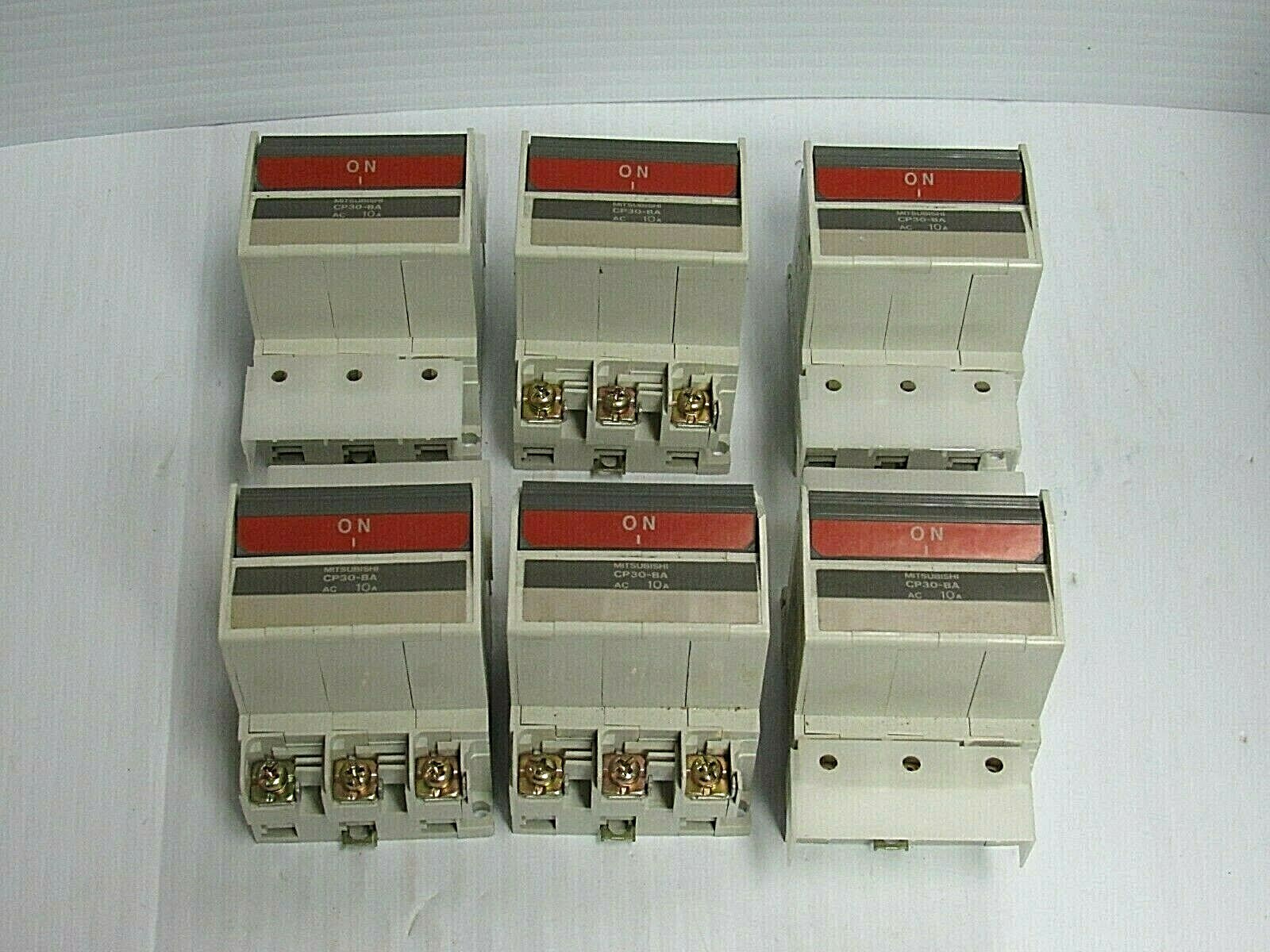 LOT OF 6 MITSUBISHI CIRCUIT PROTECTOR CP30-BA CP30BA 10 AMP A 10A 3 ...