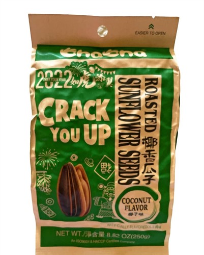CHACHA Coconut Roasted Sunflower Seeds, Delicious Natural Snacks, 250g ...