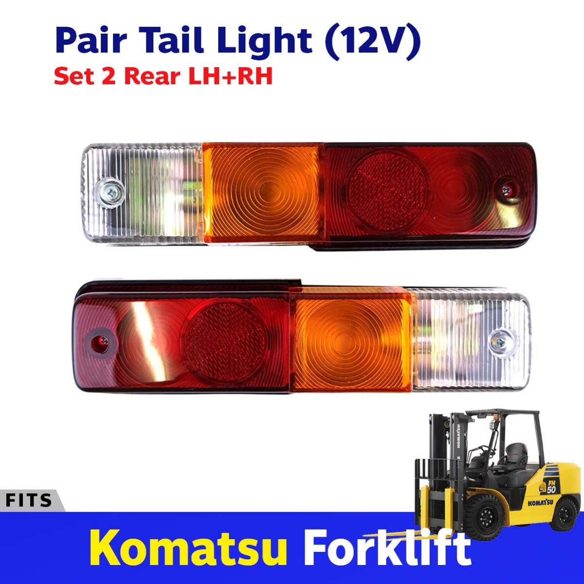 For Komatsu Forklift Tail Light Rear Replacement Lamp Assembly +Bulbs ...