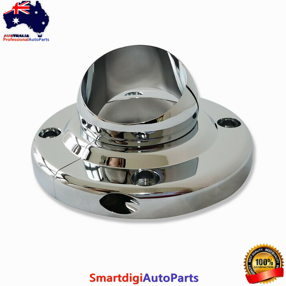 Chrome Steering Column Floor Mount For 2" Columns Swivel SBC BBC 350 ...